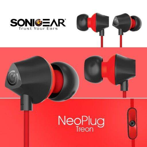 SONIC GEAR (Red) NEOPLUG TREON Earphone | Lazada PH