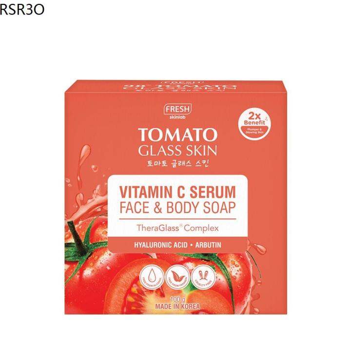 freckle Fresh Skinlab Tomato Glass Skin Vitamin C Serum Soap | Lazada PH