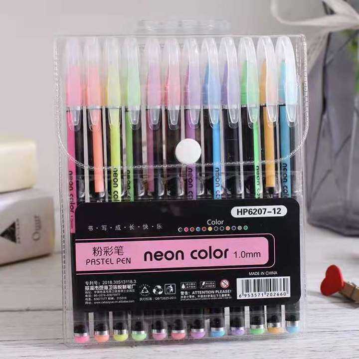 [ Ready Stock ] 12 Colour Neon Color Pastel Pen/ Sketch Drawing Color ...