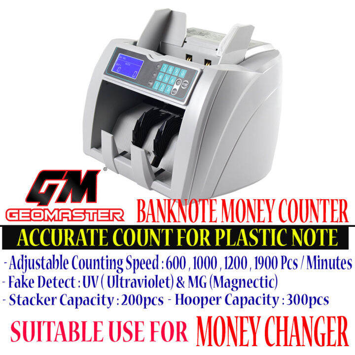 GEOMASTER MONEY COUNTER 9000- Electronic Bank Note Counter / Banknote ...