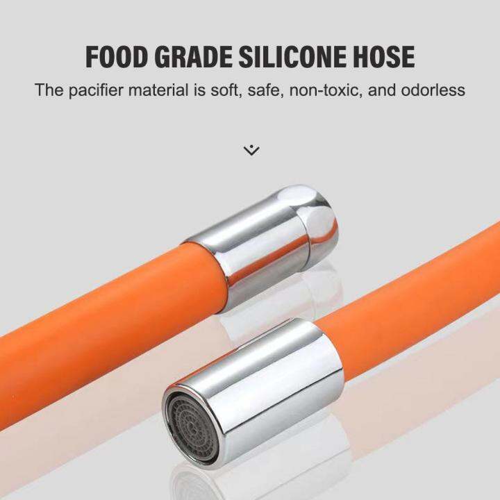 Faucet Extension Extender Bathroom 360° Rotation Adjust Hose Free ...