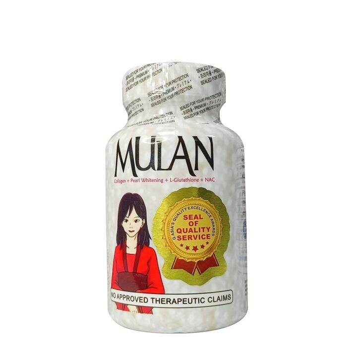 PREMIUM MULAN Peptide Glutathione NAC 60 Capsules 500mg | Lazada PH