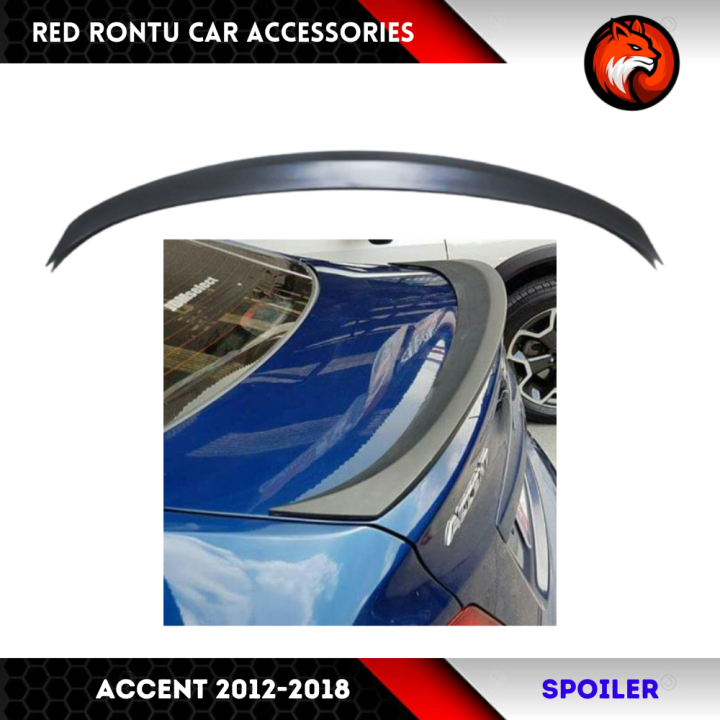 2012-2018 Hyundai Accent Duck Tail (Ducktail) Spoiler - Rear Wing ...
