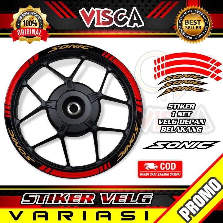 Stiker Velg - Sticker Velk - Stiker Cutting Velg - Stiker Velk Motor Sonic Motif Sonic 02 ...
