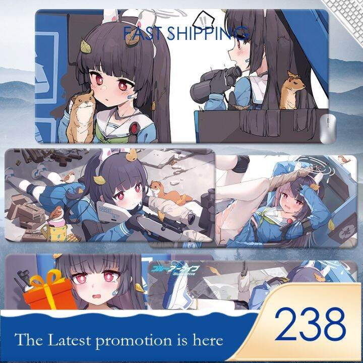 Kasumizawa Blue Archive แผ่นคอมพิวเตอร์ แผ่นรองแป้นพิมพ์ DIY สำหรับเกมอะนิเมะ RABBIT4 อะนิเมะ ...