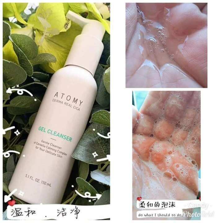 ATOMY GEL CLEANSER Derma Real Cica 150ml Sabun Cuci Muka Kulit Sensitif ...