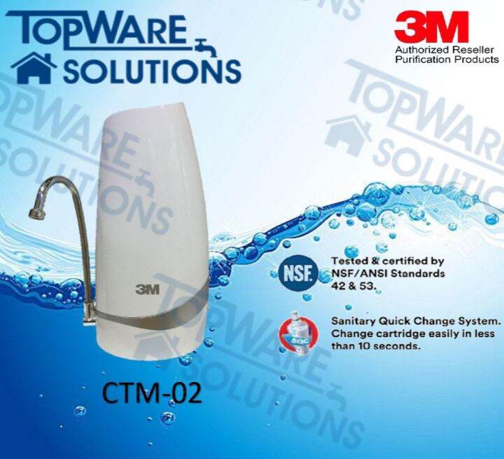 3M CTM-02 INDOOR COUNTERTOP DRINKING WATER FILTER SYSTEM | Lazada