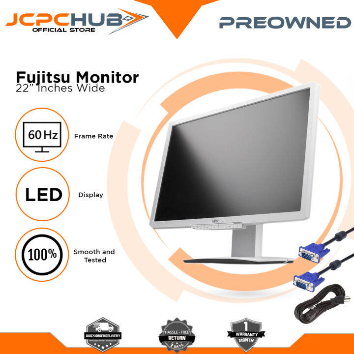 Fujitsu Monitor 22 Inches LED Wide Screen PC Monitor Computer Monitor ...