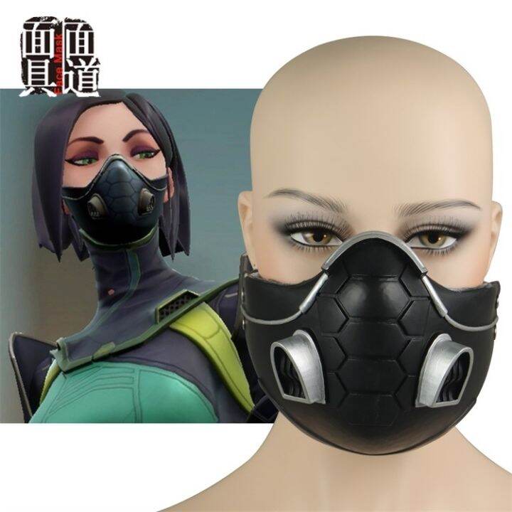Valorant Viper Mask Mask Male and Female Half Face Halloween Funny ...