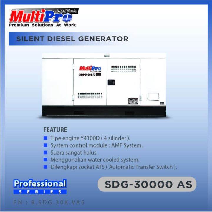Silent diesel generator/Pembangkit listrik solar SDG 30000 AS Termasuk ATS | Lazada Indonesia