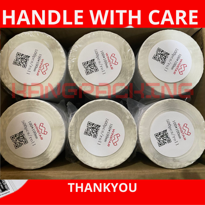 Kertas Sticker Thermal Resi 100x100MM WINSTAR ISI 500 PREMIUM SPEC ...