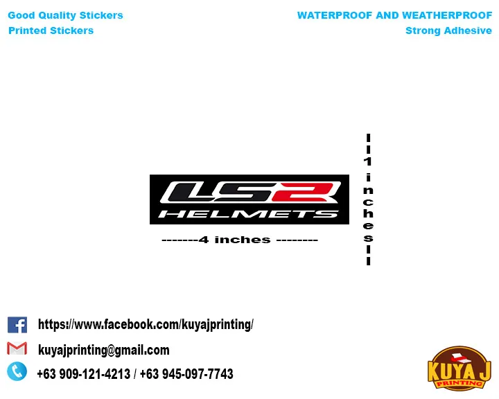 LS2 HELMETS WATERPROOF STICKER | Lazada PH