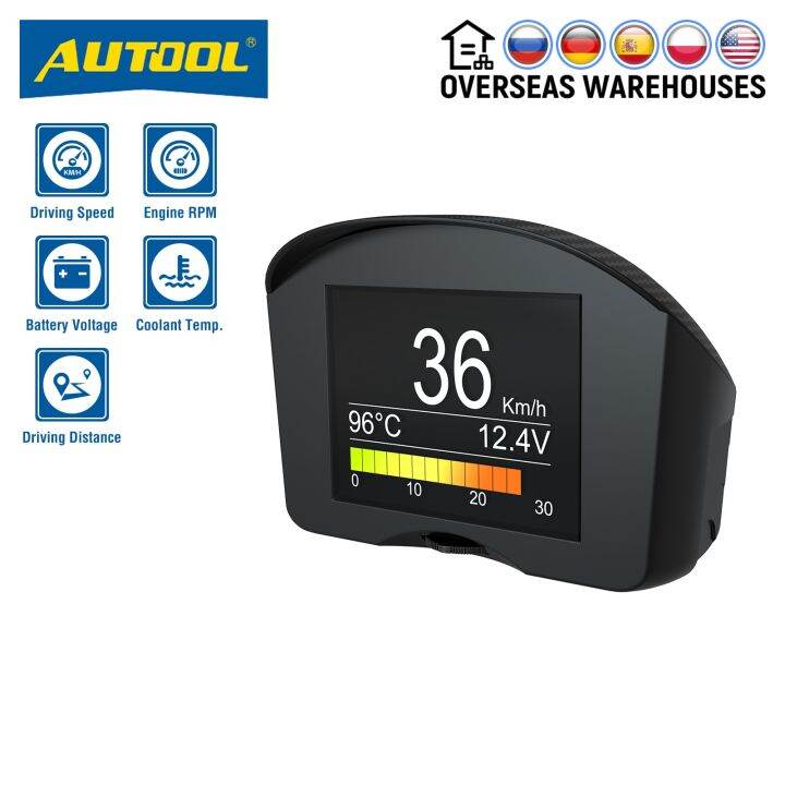 AUTOOL X50 Plus OBD2 Car Head Up Display Speedmeter Voltage Temperature ...