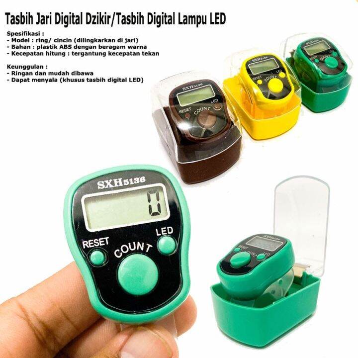 Tasbih Mini Finger Digital LED Counter Alat Hitung Zikir | Lazada Indonesia