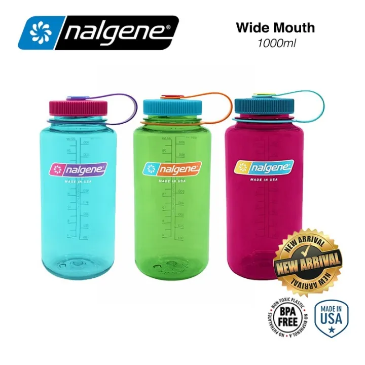 Nalgene 1000ml 32oz BPA Free Plastic Water Bottle (Wide Mouth) NEW ...