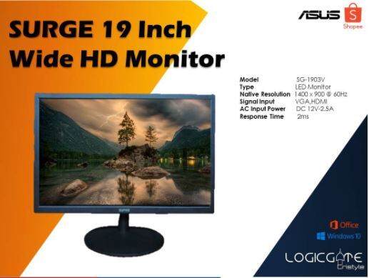 SURGE 19 inch HD LED Monitor | Lazada PH