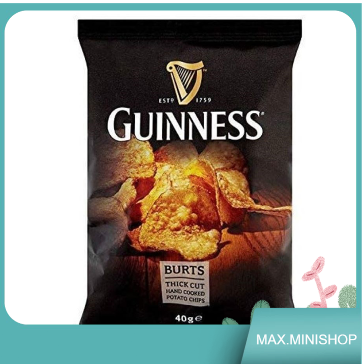 (แพ็ค 3 ถุง)Guinness Thick Hand Cut Potato Chips Burts 40 g | Lazada.co.th