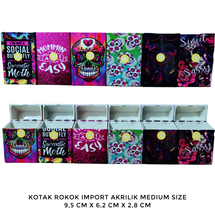 KOTAK ROKOK AKRILIK IMPORT KUALITAS PREMIUM FULL GAMBAR WATER PRINTING ...