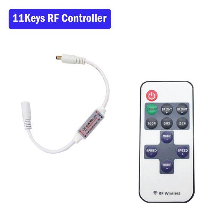 Mini Led Rgb Controller Rf 11 Key Led Remote Led Dimmer Dc 5v 24v For ...