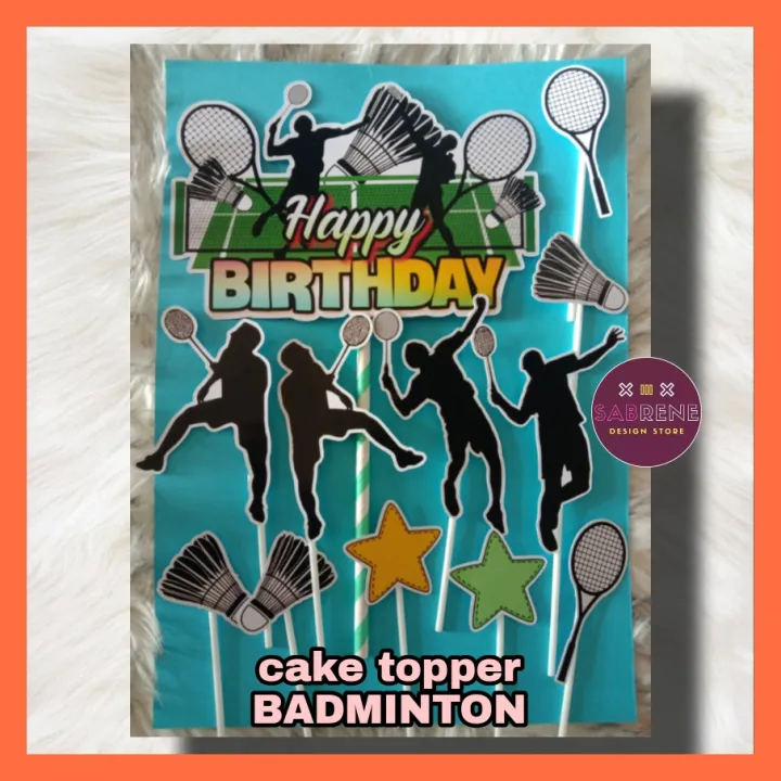BADMINTON CAKE TOPPER BAKEWARE DECORATION | Lazada
