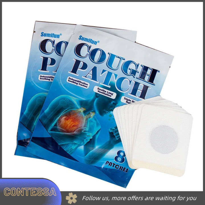 BELLE 8Pcs Cough Relief Patch Herbal Plaster For Relieves Cough Itchy ...