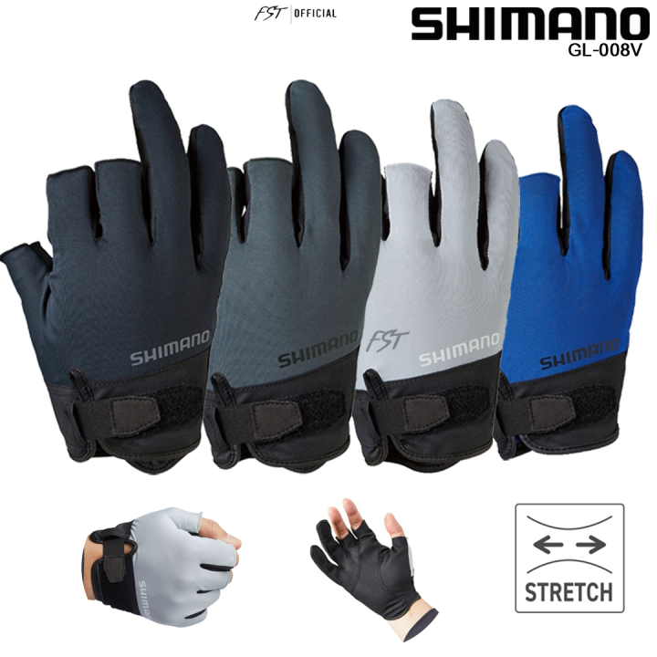 ถุงมือตกปลาครึ่งนิ้ว Shimano GL-008V ของแท้ | Lazada.co.th