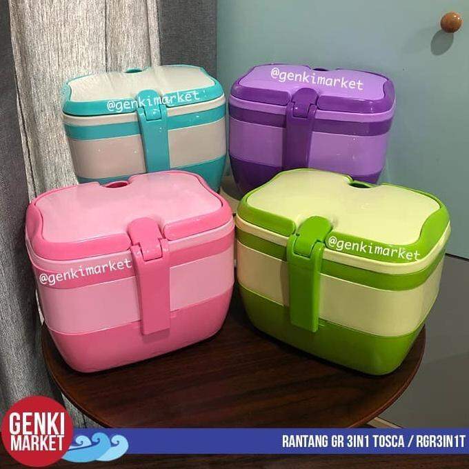 RANTANG MAKAN / TEMPAT MAKANAN 3 TINGKAT GR3IN1 - TEMPAT BEKAL MAKANAN ...