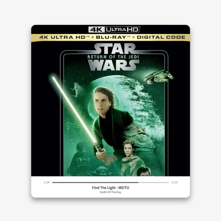Star Wars: Return Of The Jedi Atmos National 5.1 4K UHD Movie Disc Blu ...