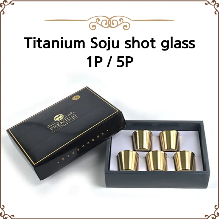 Titanium Gold Soju Shot Glass 1P/5P Set Korea Soju Cup | Lazada PH