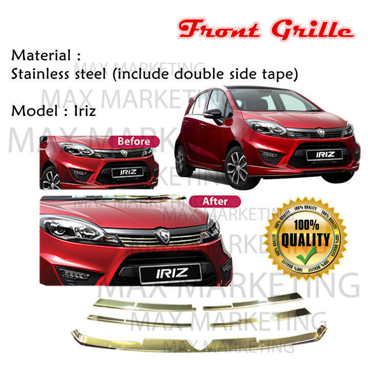 PROTON IRIZ FRONT Stainless Steel grille Chrome grille | Lazada