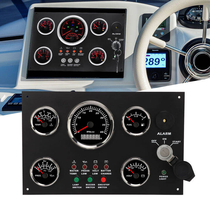 Boat Instrument Panel Dashboard Gauge Set Multifunction for Yacht for ...