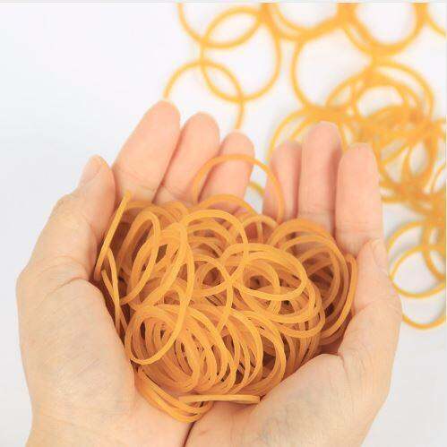 หนังยางรัดของ ยางรัดถุงแกง ยางวงเล็ก 1 นิ้ว สีเหลืองใส เนื้อยางเหนียวทน ...