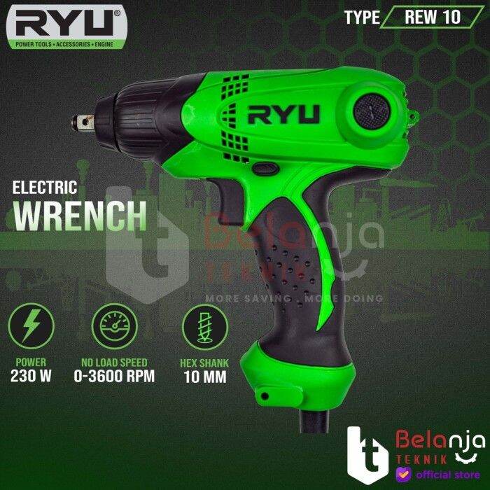 Ryu Elektric Impact Wrench Sock Rew 10 230 Watt Mesin Buka Baut Rew10 ...