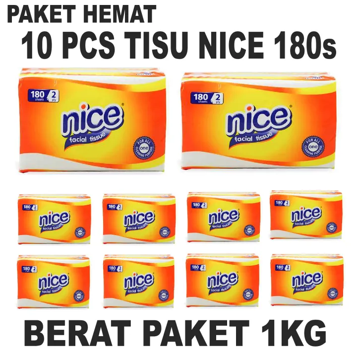 10 Pack Tisu Nice 180S 2ply / 10pcs Tisu Nice 180 Sheet 2ply / Tissu ...