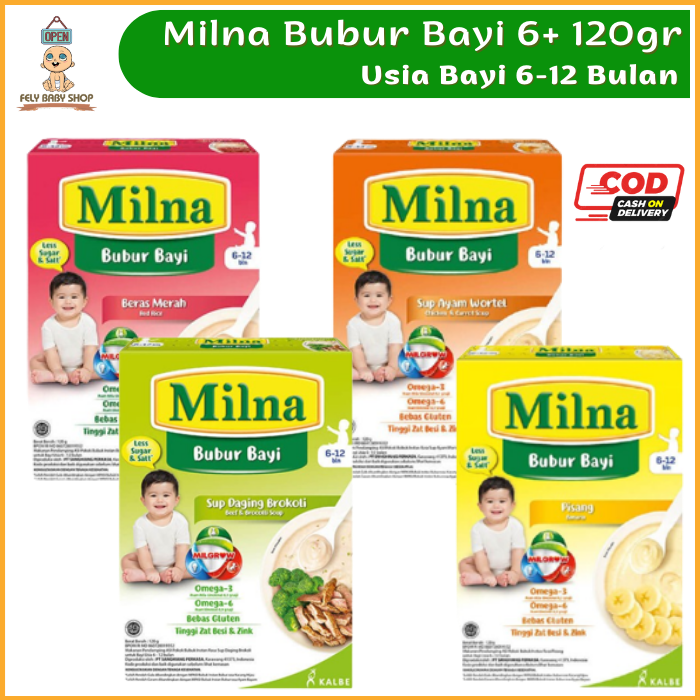 Milna Bubur MPASI Bayi Usia 6 sd 12 Bulan 120gr | Lazada Indonesia