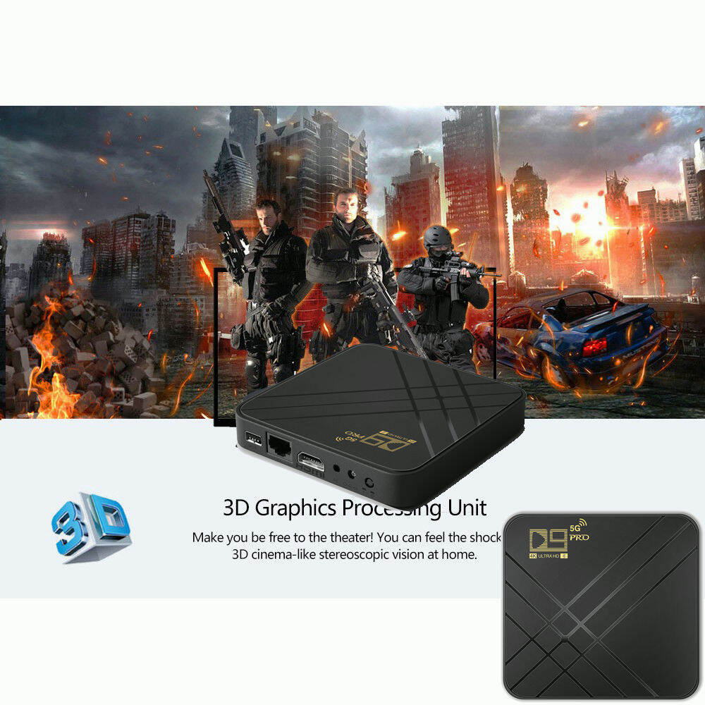 Monqiqi กล่องแอนดรอยด์ทีวี box 2023 D9 PRO 5g 4k Android TV Box 8GB กล่องทีวี กล่องดาวเทียม าร ...