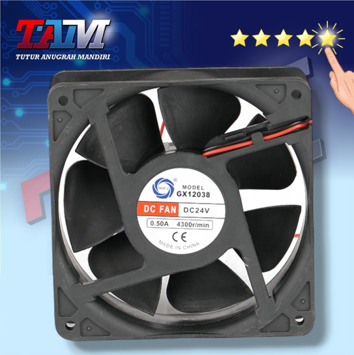 KIPAS 24V 12CM / KIPAS DC 24V 12X12X3.8CM Khusus Mesin Las | Lazada ...
