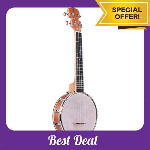 Best Deal Muslady Concert 23 Inch Resonator Banjo Uke 4 String