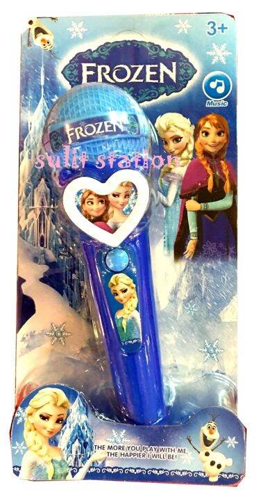 FROZEN ELSA ANNA CHARACTER BATTERY OPERATED MUSICAL MIC MICROPHONE TOYS ...