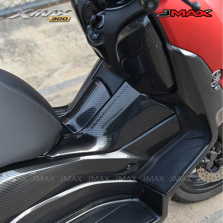 ฝาปิดฝาถังน้ำมัน XMAX 300 2017-22 JMAX ตรงรุ่น ลายฟิล์มคาร์บอน 6D ...