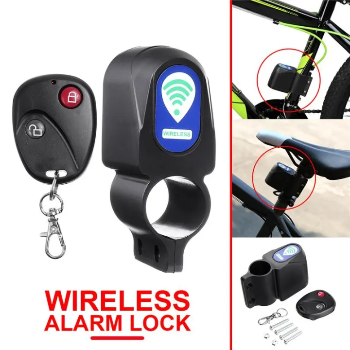 10M Wireless Alarm Lock Bicycle Bike Security System Remote Control ...