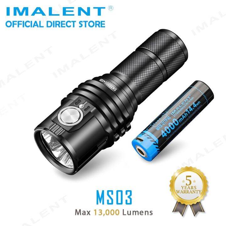 IMALENT ไฟฉาย MS03 EDC พลังสูง13000 Lumens Cree XHP70.2 LED Handlight กลางแจ้งไฟฉายล่าสัตว์ชาร์จ ...