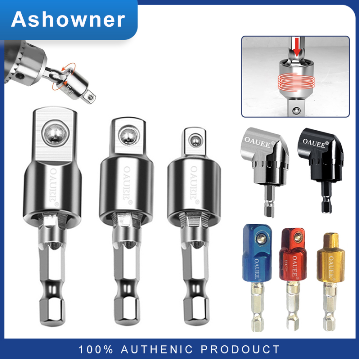 Drill Socket Adapter Kit Impact Drill Extension Bit Socket Adapter 1/4'' 3/8'' 1/2'' Square Head ...