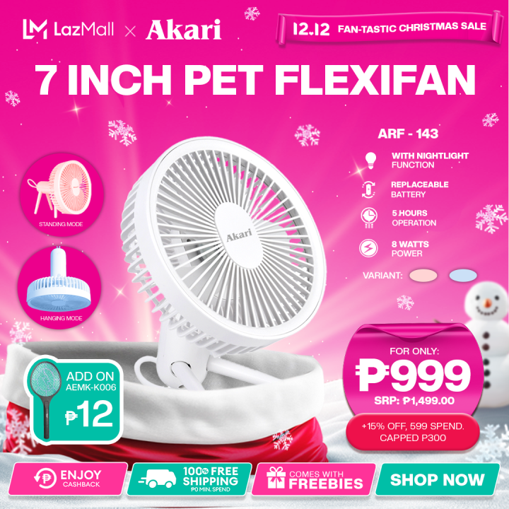 Akari Rechargeable Pet Flexi Fan (ARF-143) | Lazada PH