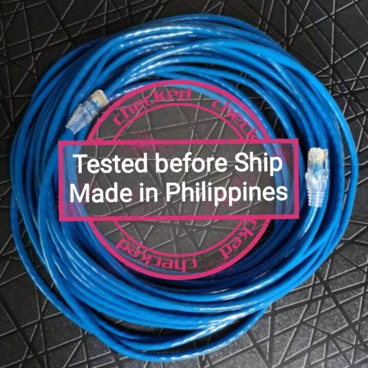 【COD】 Lan Cable UTP Cat6 with RJ45 10 to 60 meters gold plated pin ...