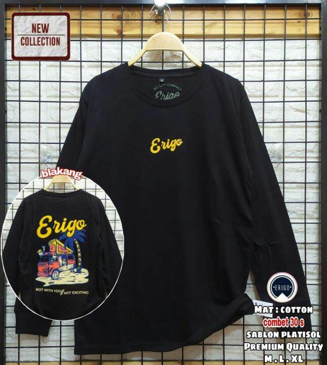 kaos erigo lengan panjang free sticker / kaos erigo asli 2022 / baju erigo lengan panjang ...