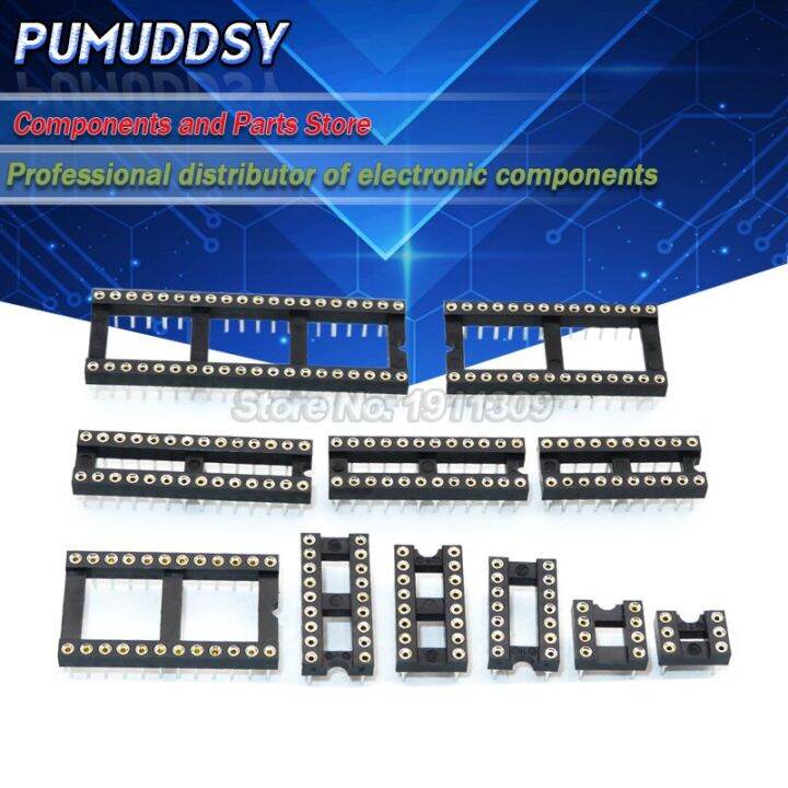 200PCS Round Hole IC socket 6P 8P 14P 16P 18P 20P 24P 28P 40P pins IC ...