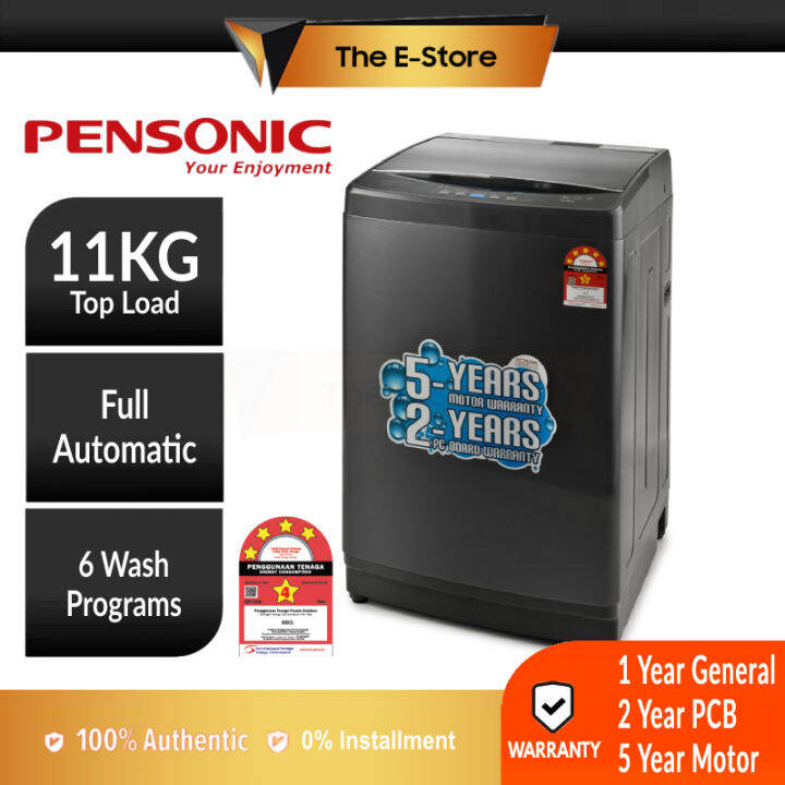 Pensonic Fully Auto Top Load Washing Machine 11KG | PWA-1101X (Top Load ...