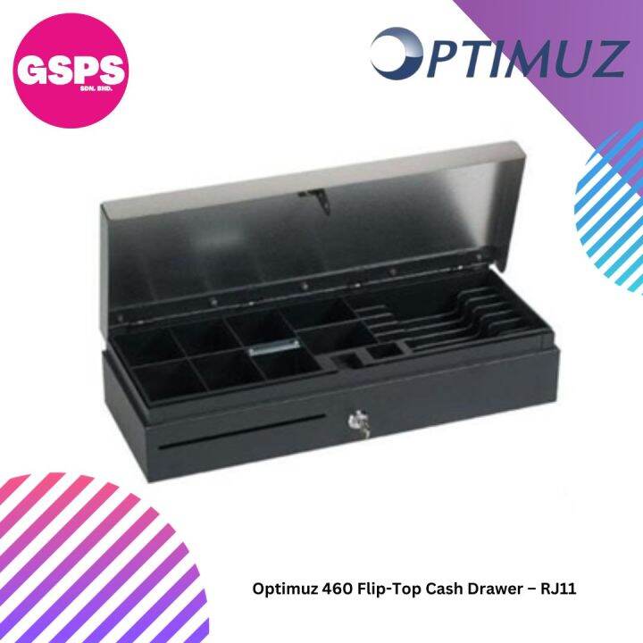 Optimuz 460 Flip-Top Cash Drawer – RJ11 | Lazada