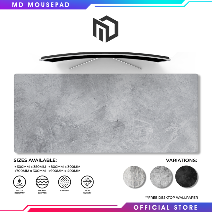 MD Mousepad | Stone | Extended Mousepad | Large Gaming Mousepad | Long ...